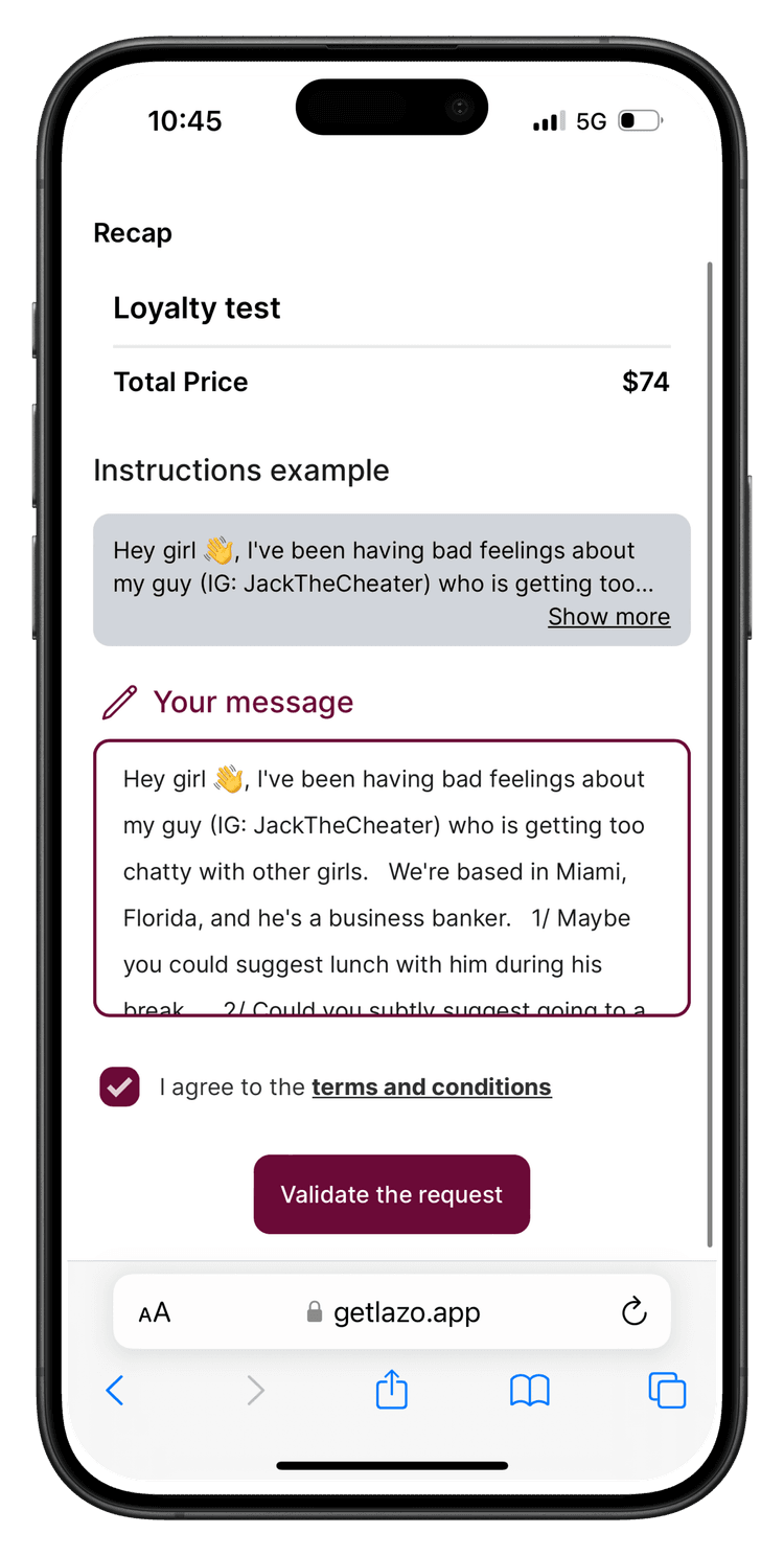 Lazo - Get a Loyalty Test